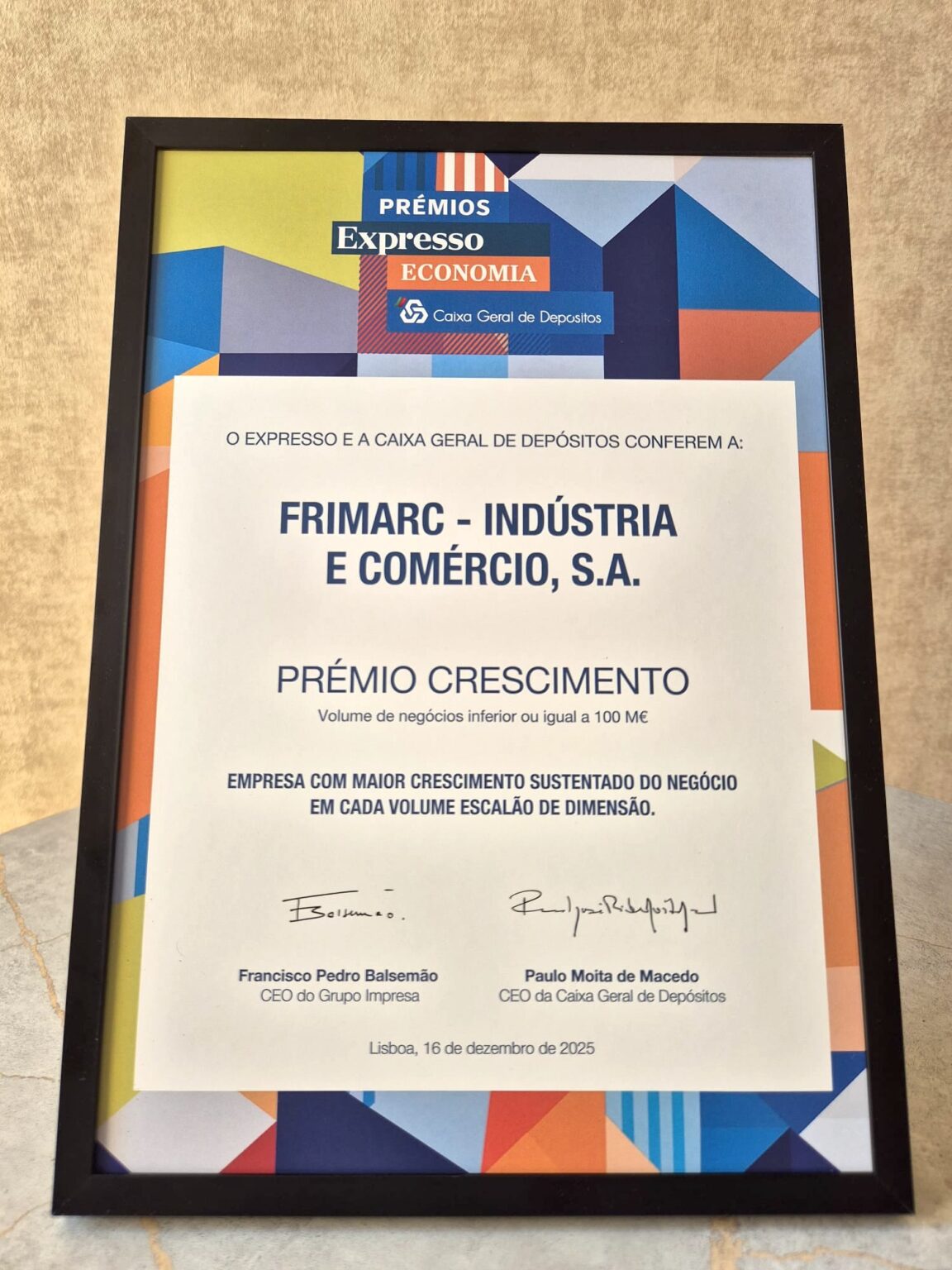 Empresa de Faro Frimarc vence Prémio Expresso Economia - Crescimento ...
